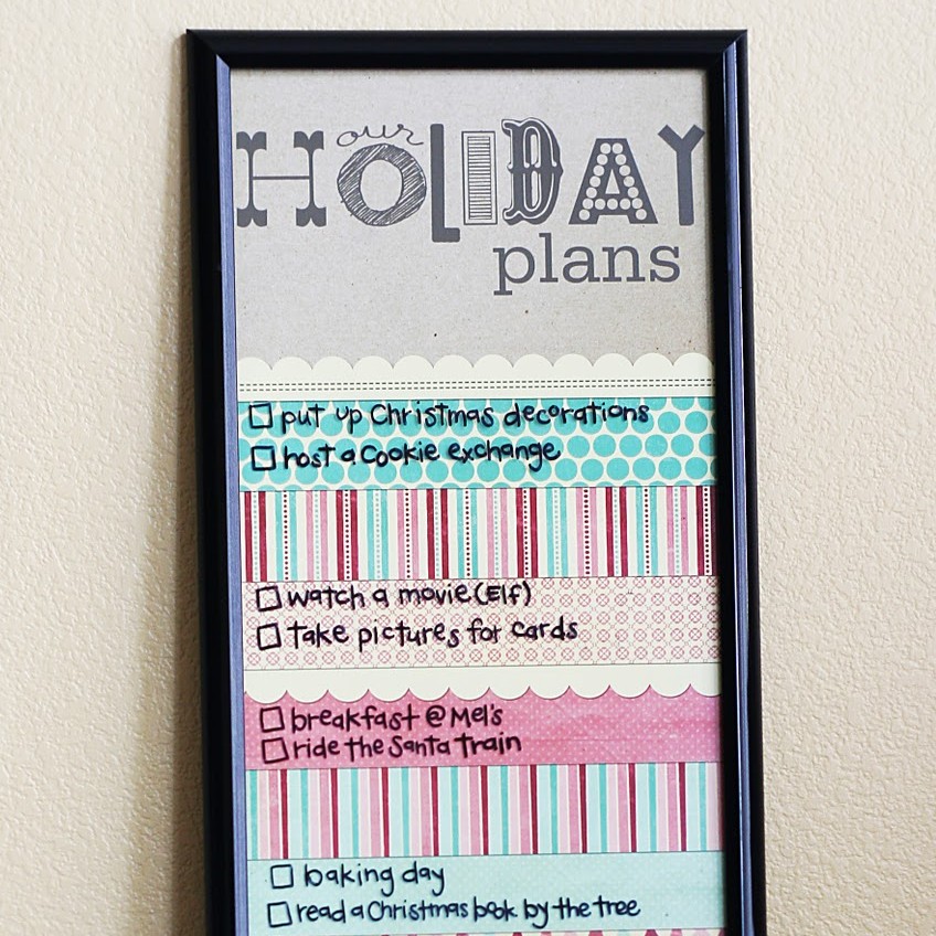 {Traditions} Holiday Plans Framed List - Eighteen25