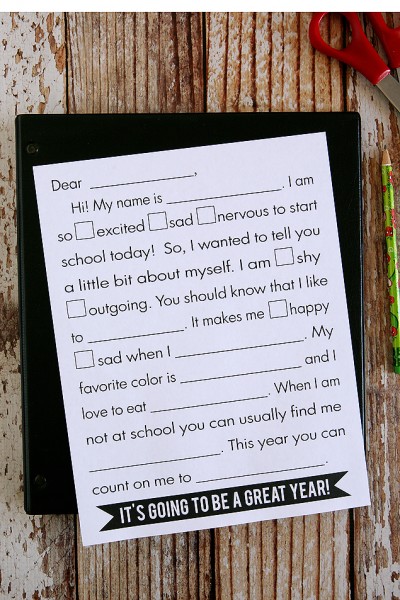 About Me Printable Letter - Eighteen25
