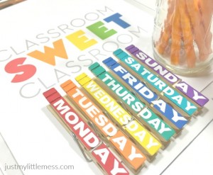 Back to School Classroom Clothespins - Eighteen25