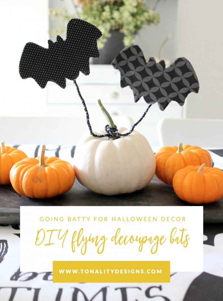 DIY Flying Decoupage Bats - Eighteen25