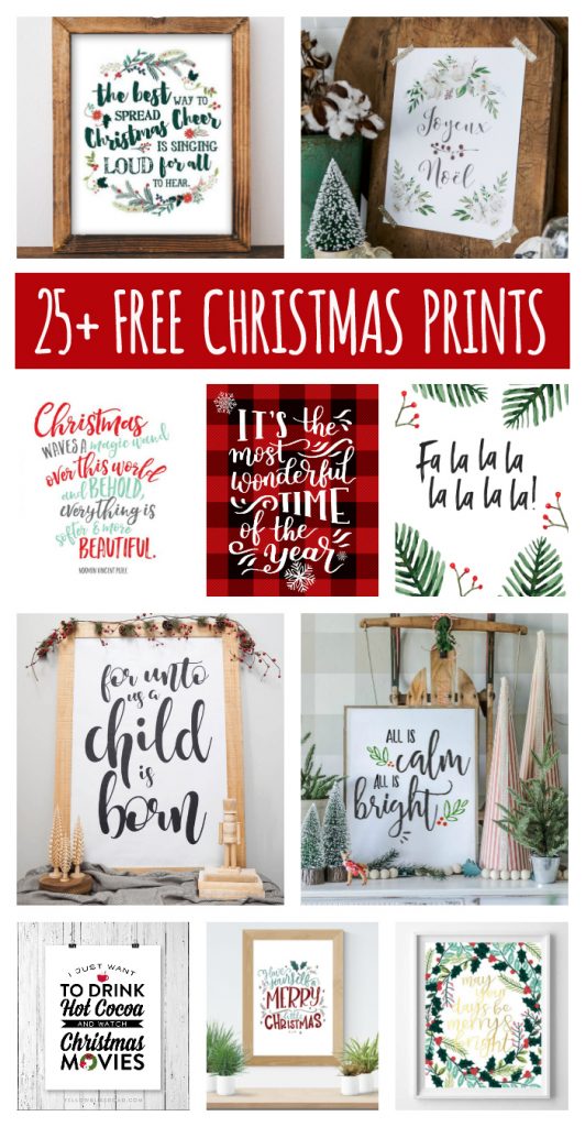 Free Christmas Printables That'll Look Great In Your Home | Eighteen25